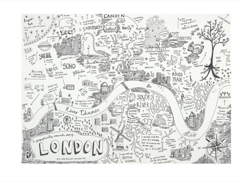 Hand-drawn maps - Design Week