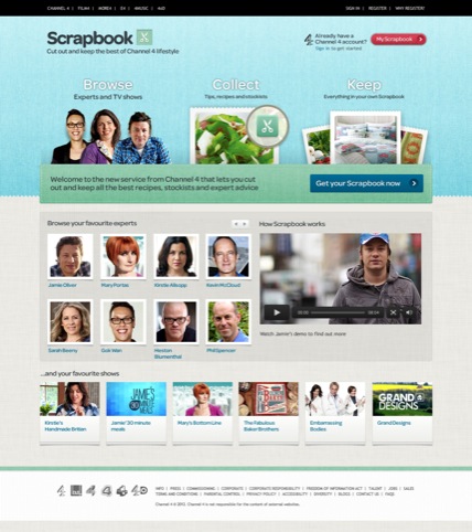 Clearleft designs Channel Four Scrapbook website - Design Week