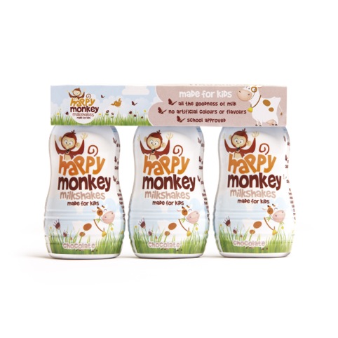 Dew Gibbons designs Happy Monkey kids’ milkshakes packaging - Design Week