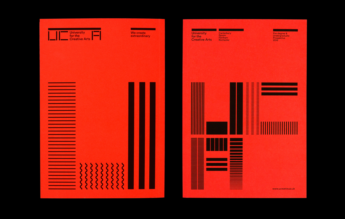 Spin gives University for the Creative Arts stencil identity system ...