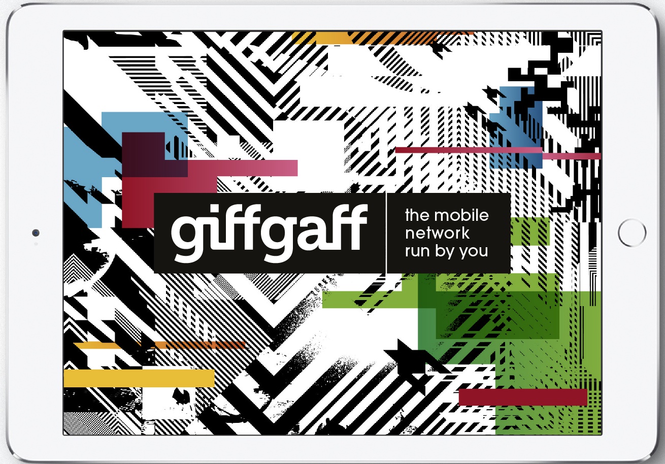 Mobile network giffgaff launches new “digital noise” identity - Design Week