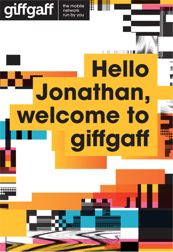 Mobile network giffgaff launches new “digital noise” identity - Design Week
