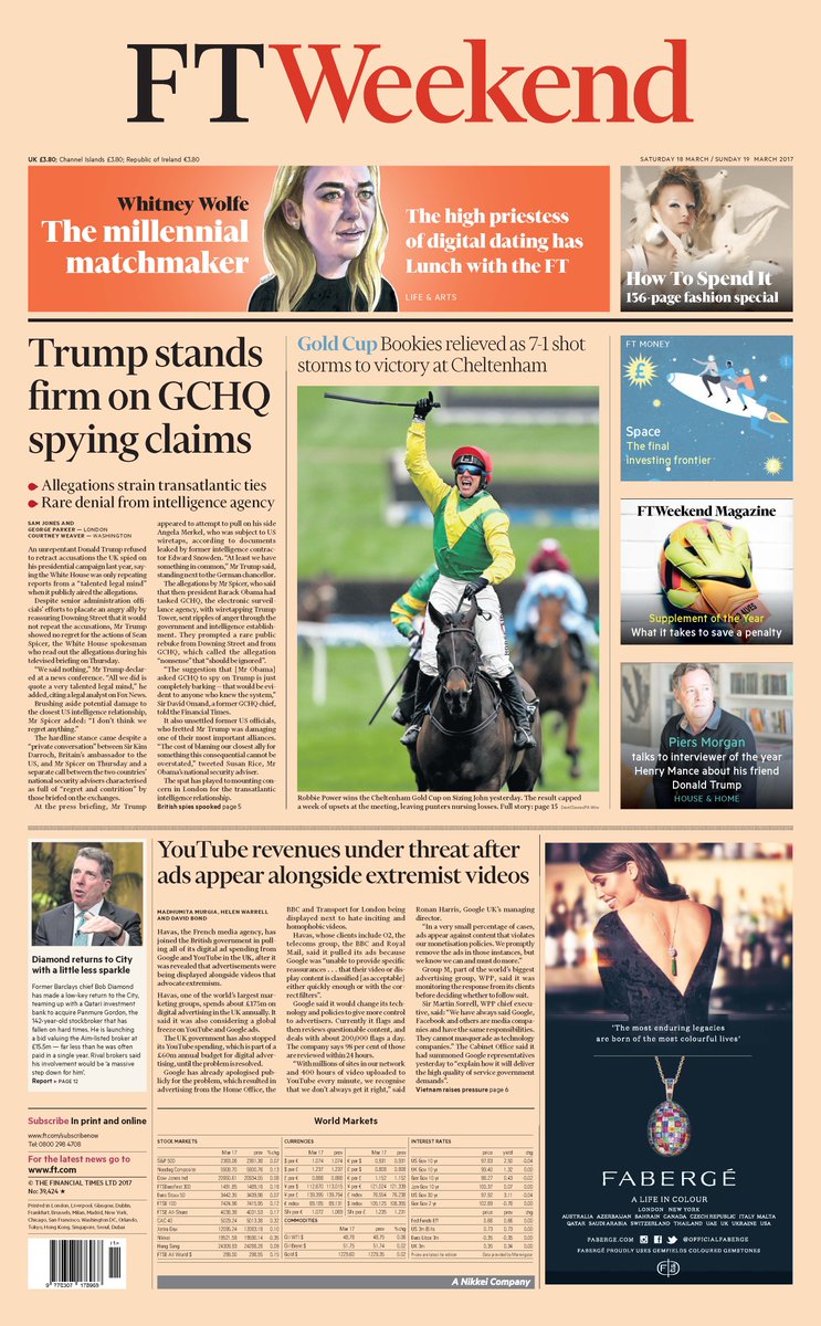 Financial Times redesigns FT Weekend to give it “distinct personality ...