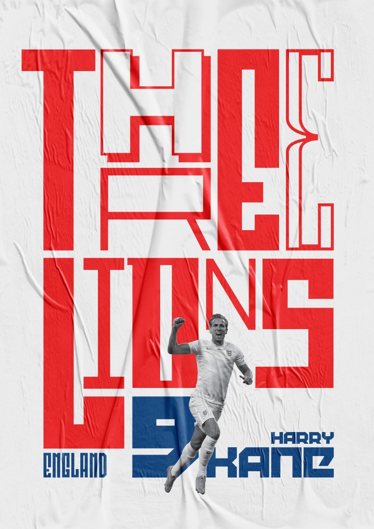Typographic posters for each team playing in the World Cup - Design Week