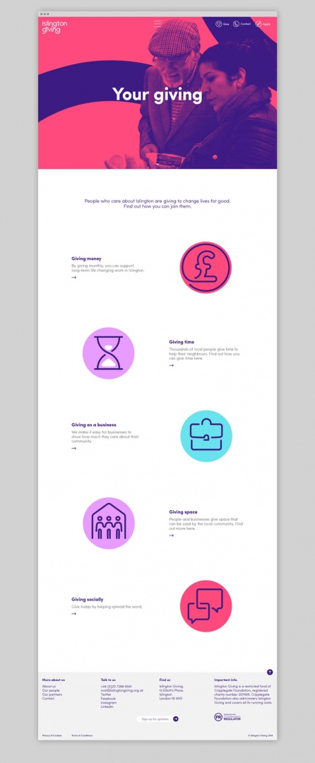 Islington Giving gets a new identity to show it’s about “positive ...