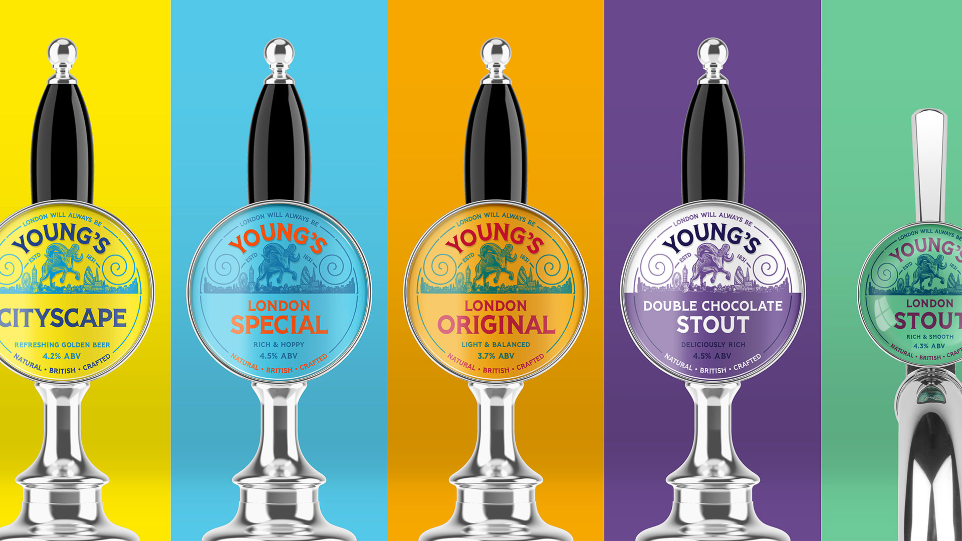 Young’s Brewery given rebrand with “attitude” - Design Week