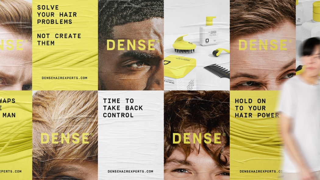 Kiss designs optimistic identity for hair loss specialists Dense ...