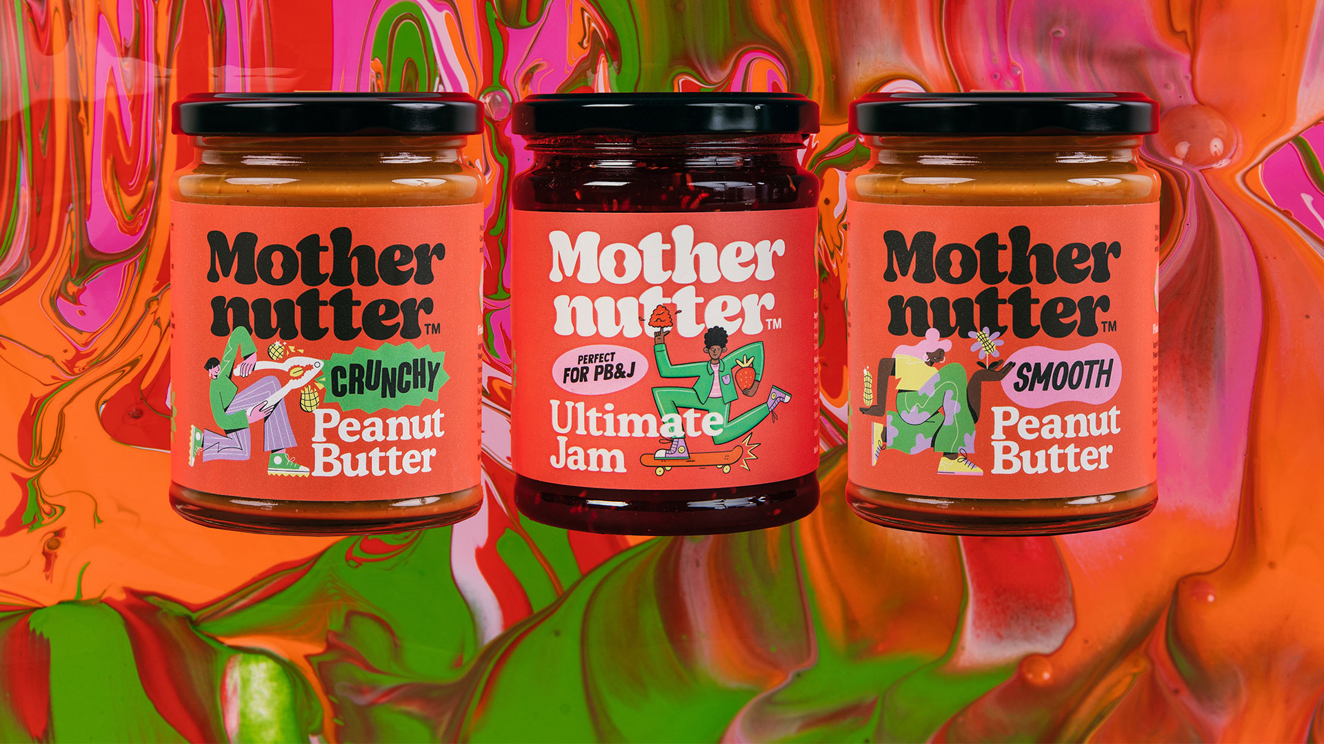 Mothernutter peanut butter embraces 1970s “flower power” - Design Week